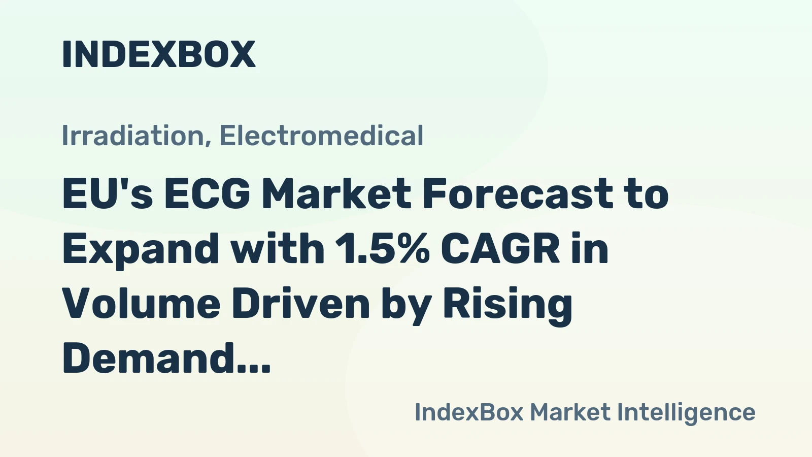 EU's ECG Market Forecast to Expand with 1.5% CAGR in Volume Driven by Rising Demand