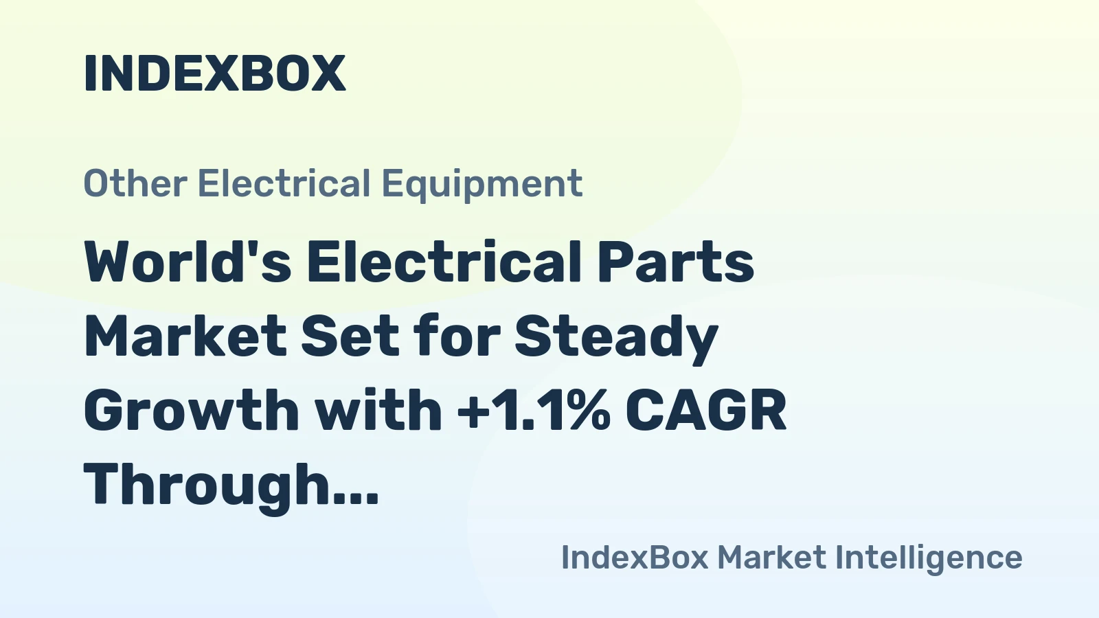 World's Electrical Parts Market Set for Steady Growth with +1.1% CAGR Through 2035