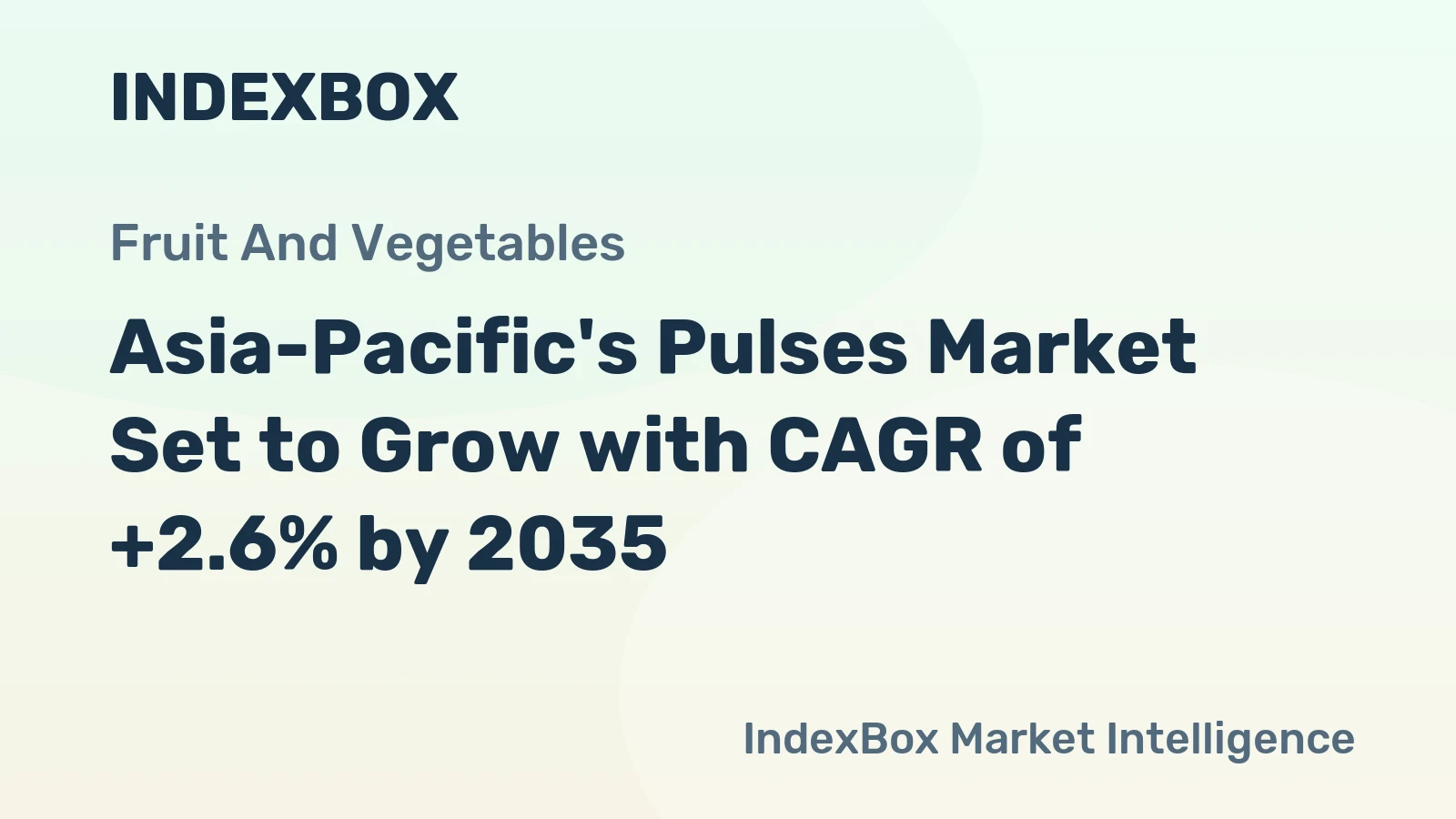 Asia-Pacific's Pulses Market Set to Grow with CAGR of +2.6% by 2035