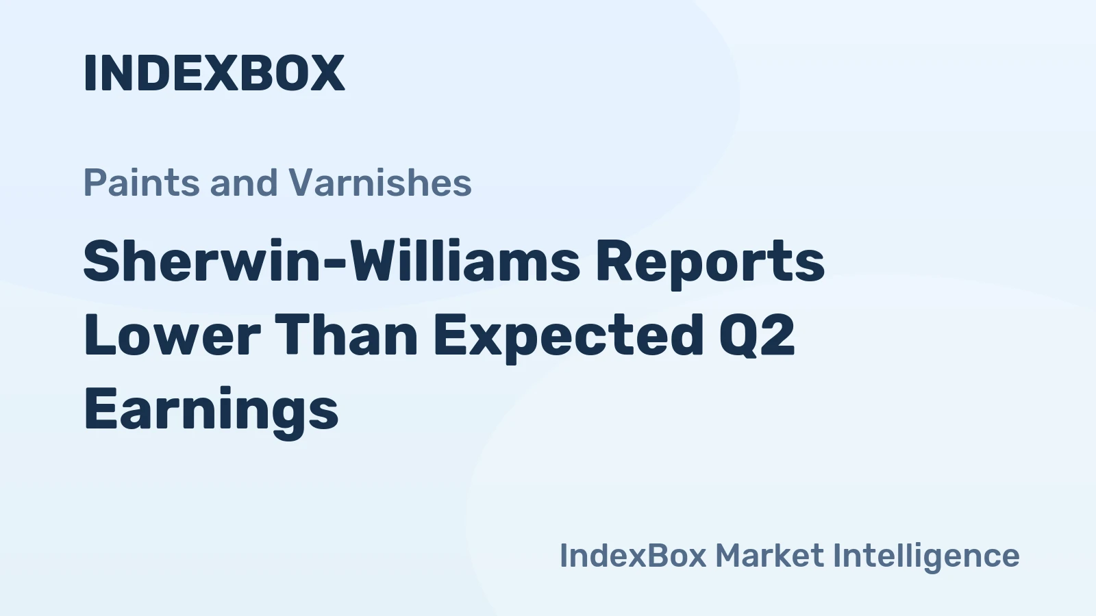 Sherwin-Williams Reports Lower Than Expected Q2 Earnings
