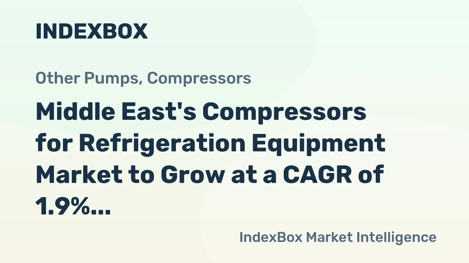 Middle East's Compressors for Refrigeration Equipment Market to Grow at a CAGR of 1.9% Through 2035
