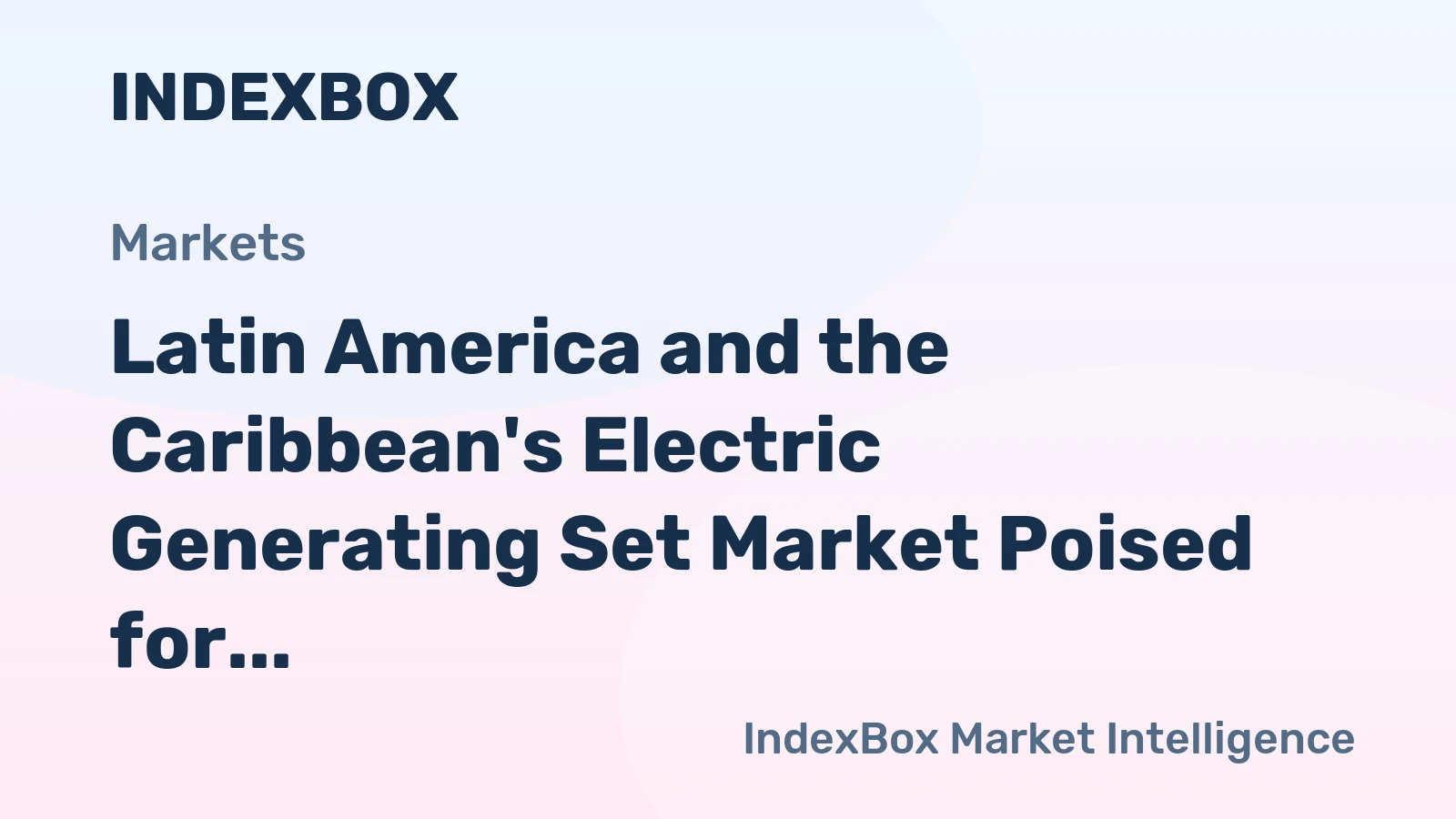 Latin America and the Caribbean's Electric Generating Set Market Poised for Modest Growth with +0.4% Volume CAGR Through 2035