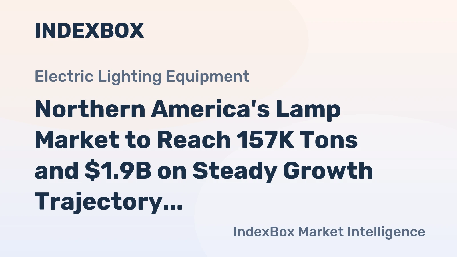 Northern America's Lamp Market to Reach 157K Tons and $1.9B on Steady Growth Trajectory