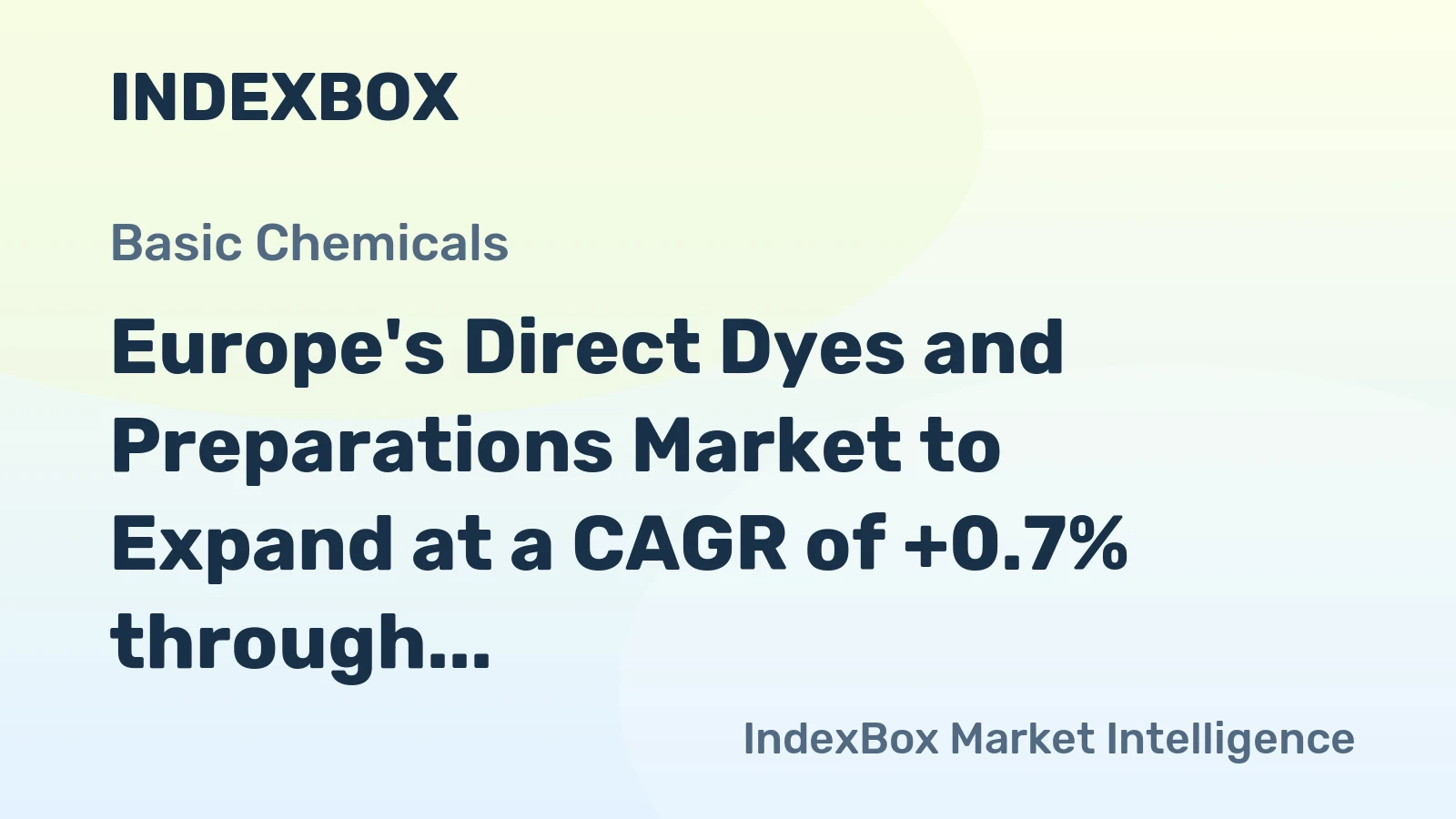 Europe's Direct Dyes and Preparations Market to Expand at a CAGR of +0.7% through 2035