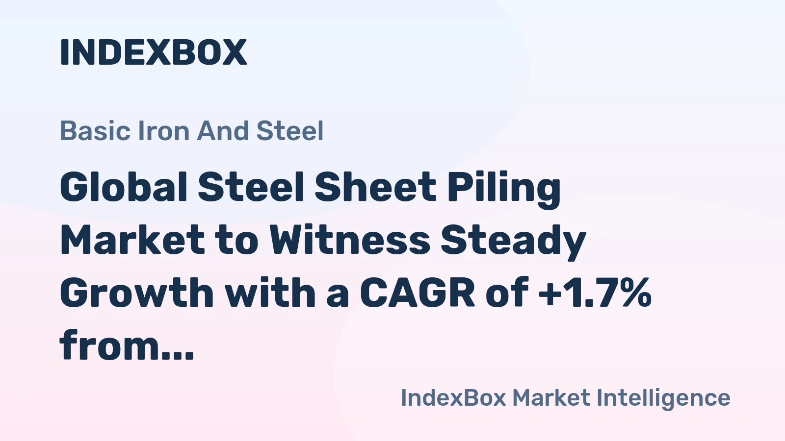 Global Steel Sheet Piling Market to Witness Steady Growth with a CAGR of +1.7% from 2024-2035