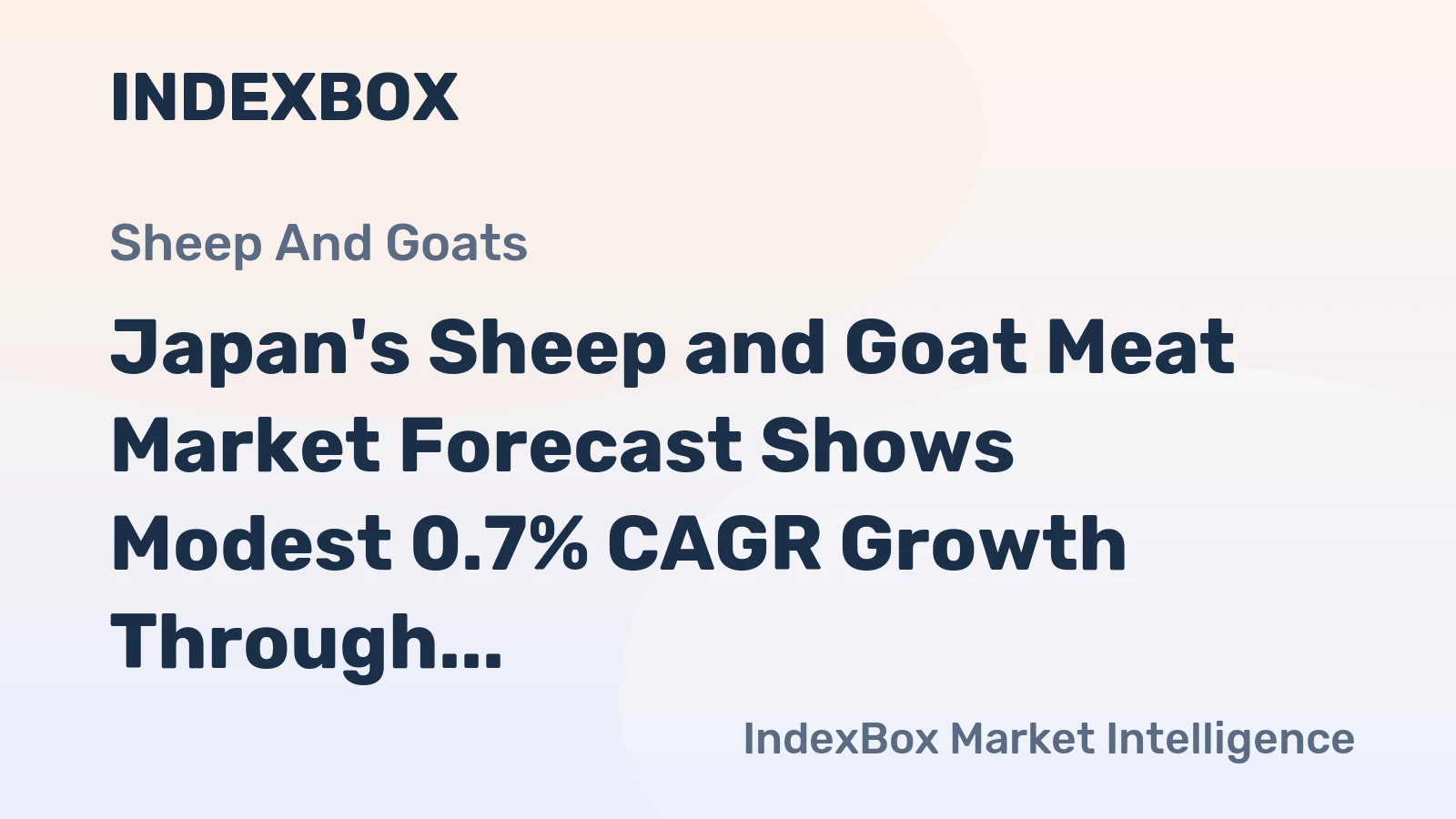 Japan's Sheep and Goat Meat Market Forecast Shows Modest 0.7% CAGR Growth Through 2035