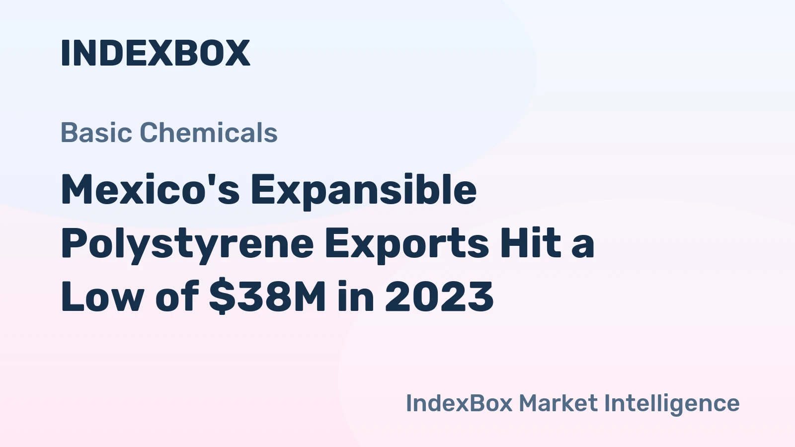 Mexico's Expansible Polystyrene Exports Hit a Low of $38M in 2023