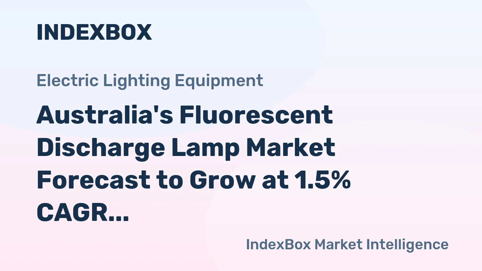 Australia's Fluorescent Discharge Lamp Market Forecast to Grow at 1.5% CAGR Through 2035