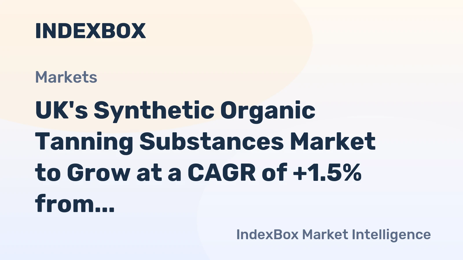 UK's Synthetic Organic Tanning Substances Market to Grow at a CAGR of +1.5% from 2024 to 2035