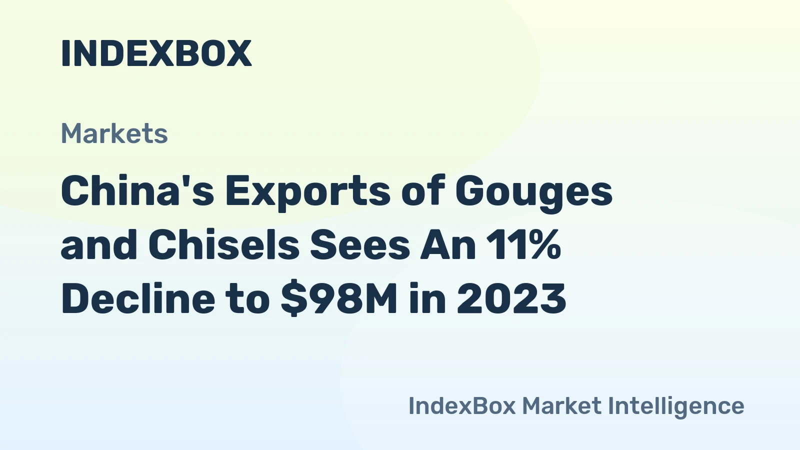 China's Exports of Gouges and Chisels Sees An 11% Decline to $98M in 2023
