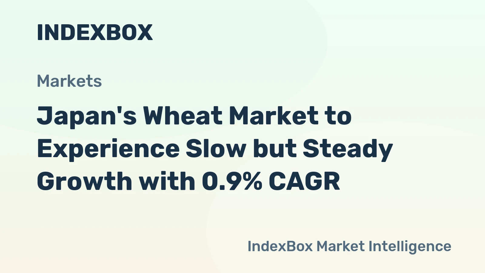 Japan's Wheat Market to Experience Slow but Steady Growth with 0.9% CAGR