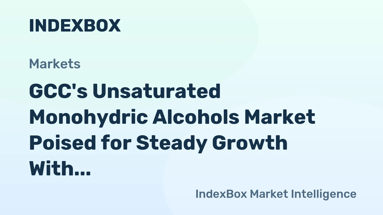 GCC's Unsaturated Monohydric Alcohols Market Poised for Steady Growth With a 3.1% CAGR in Value Through 2035