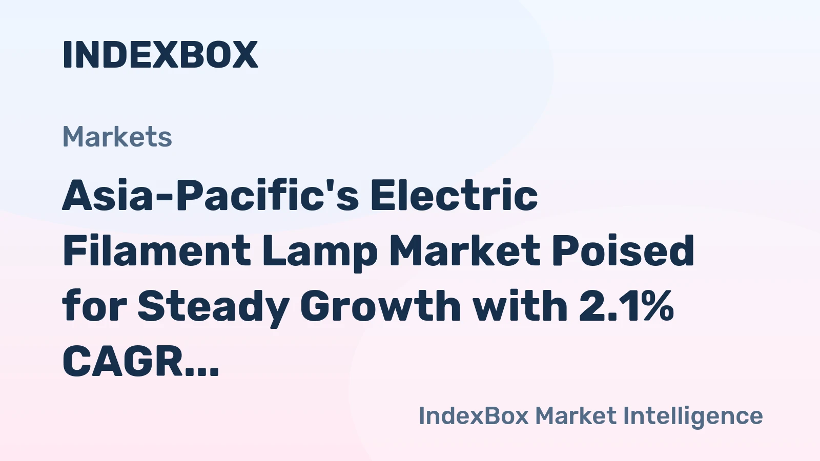 Asia-Pacific's Electric Filament Lamp Market Poised for Steady Growth with 2.1% CAGR Through 2035