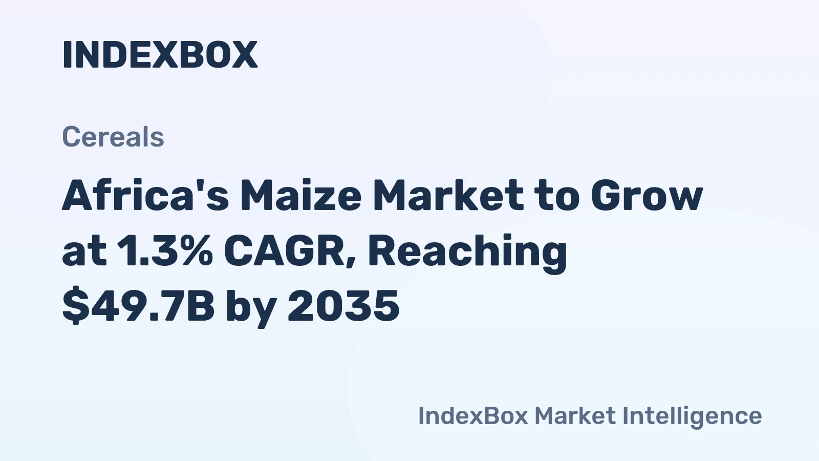 Africa's Maize Market to Grow at 1.3% CAGR, Reaching $49.7B by 2035