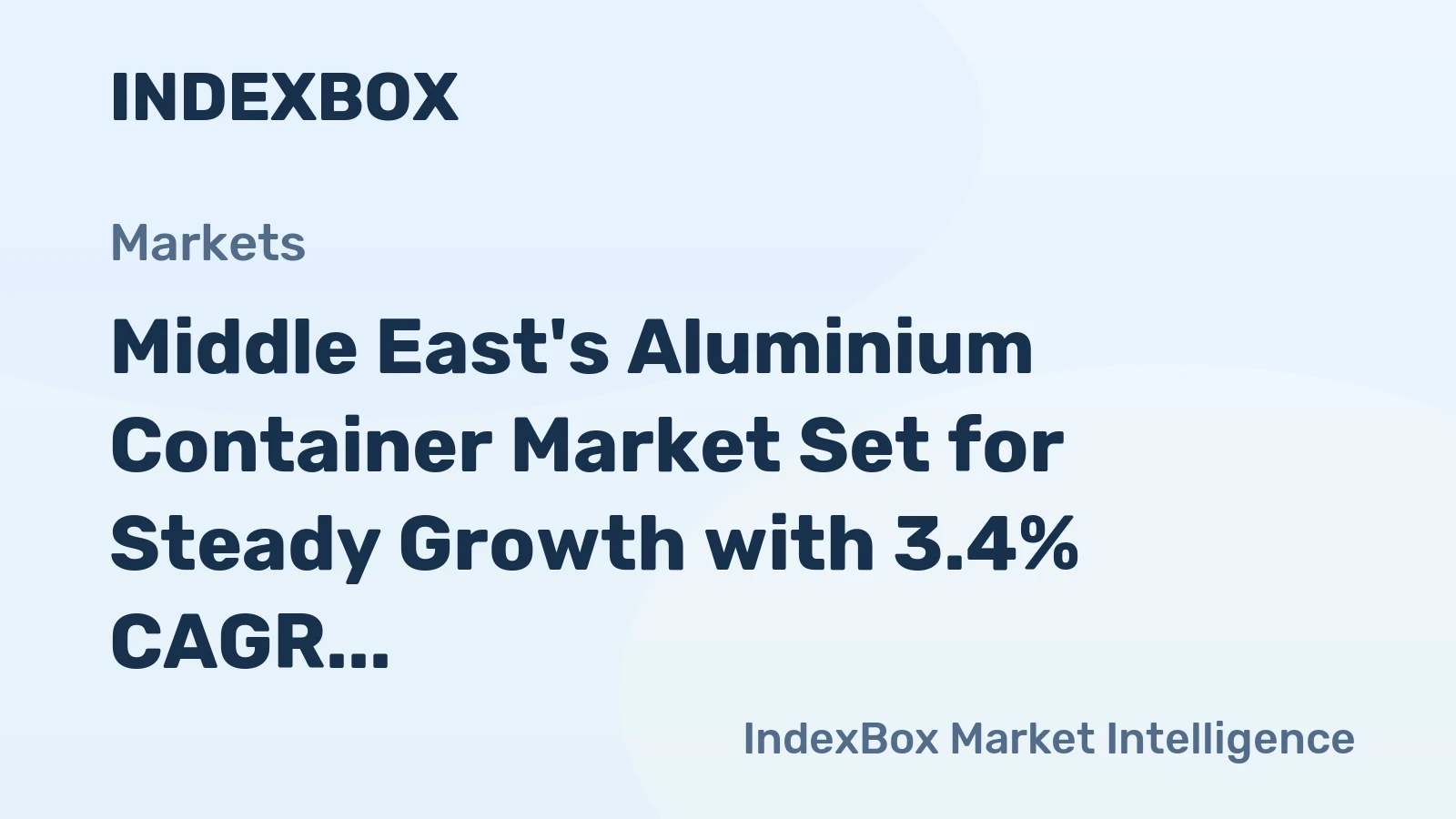 Middle East's Aluminium Container Market Set for Steady Growth with 3.4% CAGR in Value Through 2035