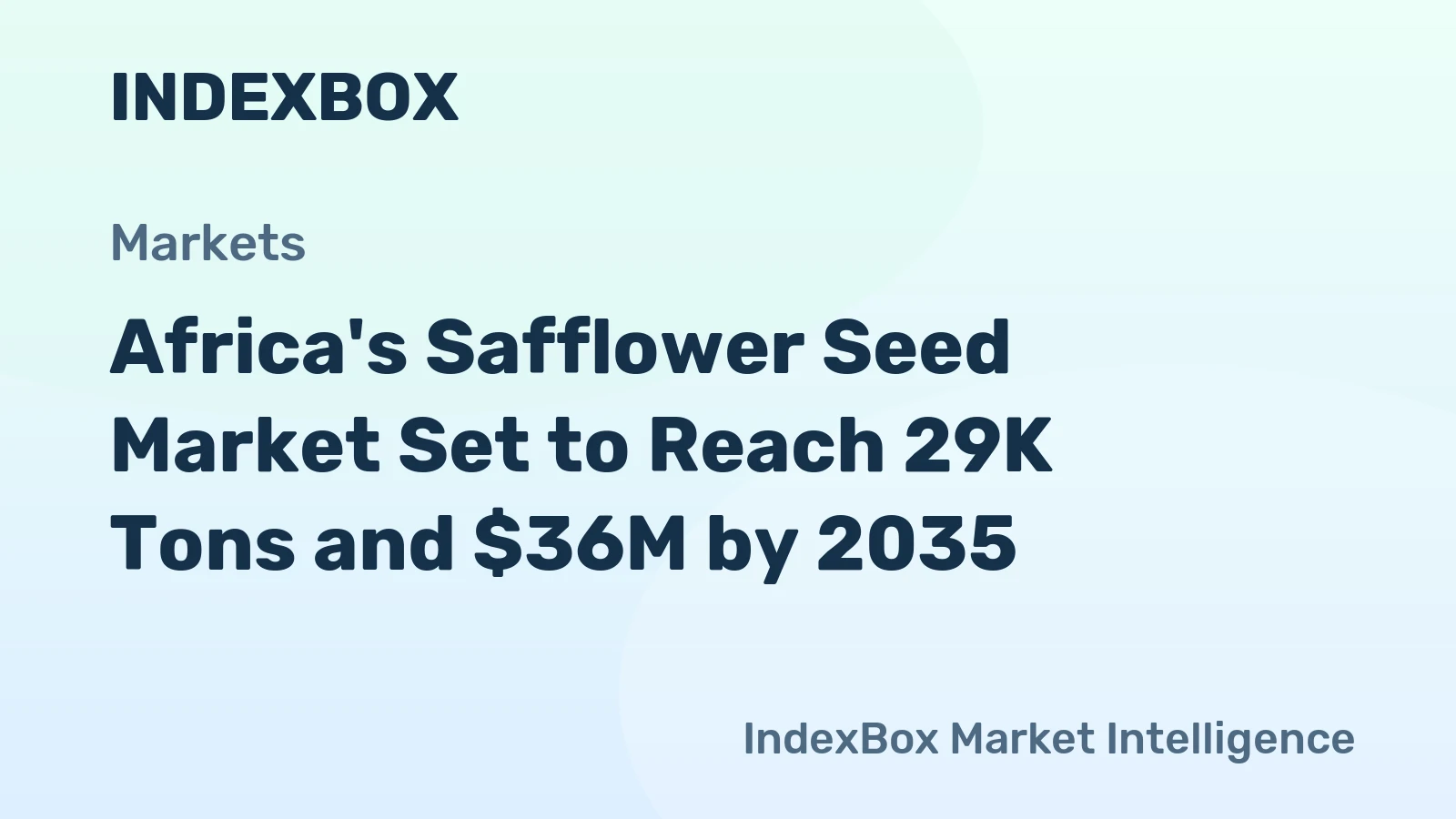 Africa's Safflower Seed Market Set to Reach 29K Tons and $36M by 2035