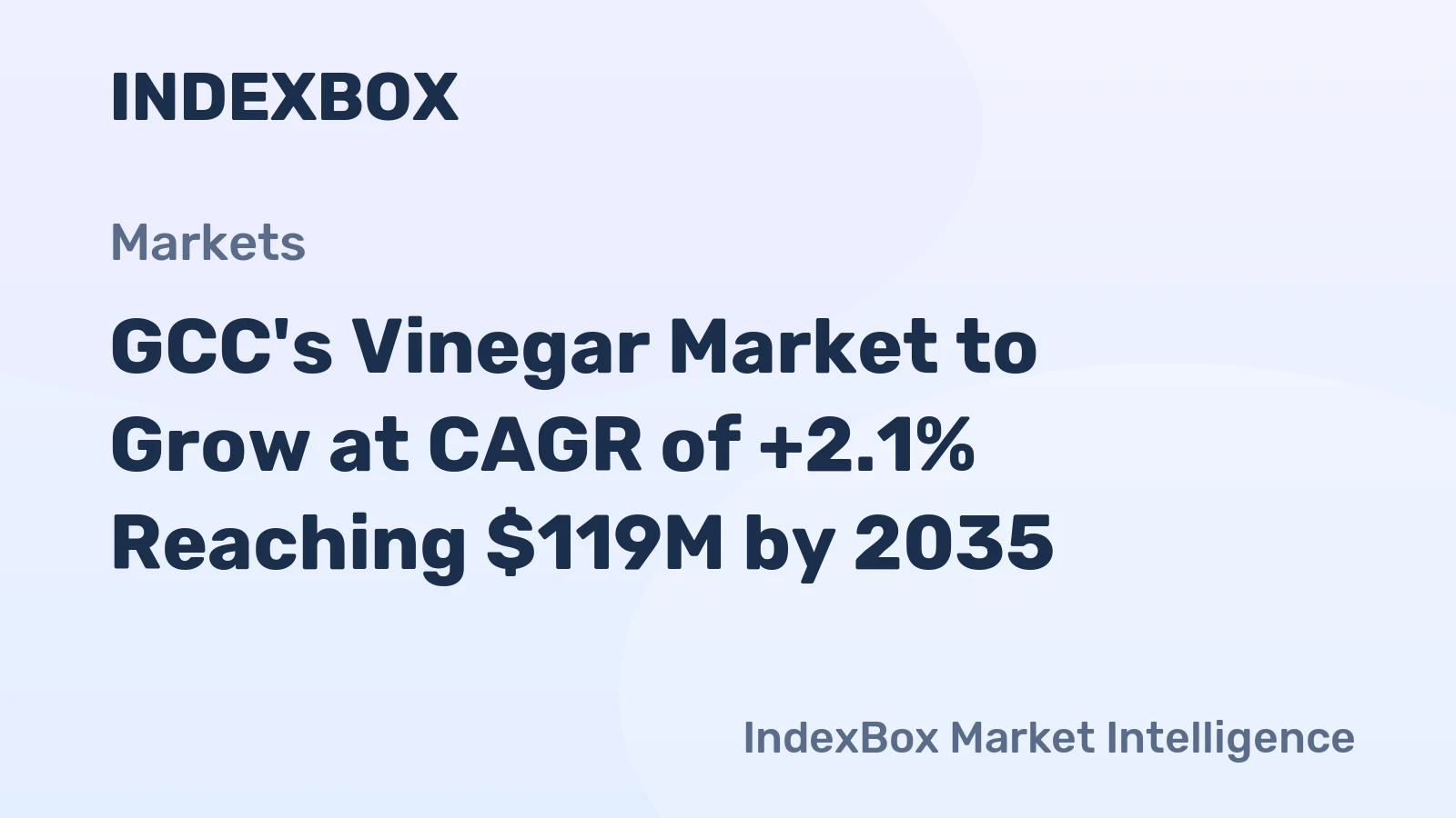 GCC's Vinegar Market to Grow at CAGR of +2.1% Reaching $119M by 2035