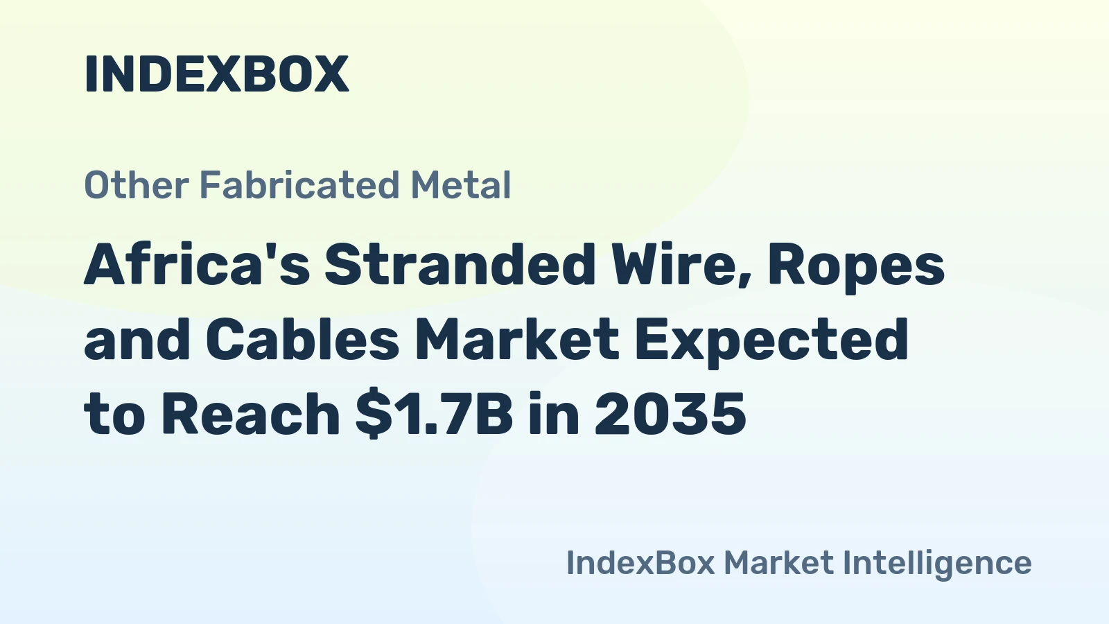 Africa's Stranded Wire, Ropes and Cables Market Expected to Reach $1.7B in 2035