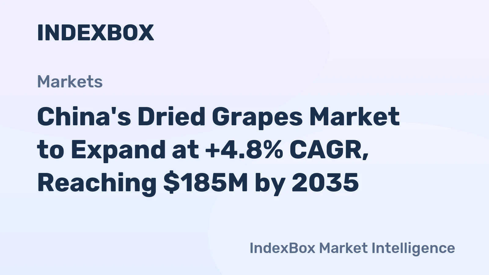 China's Dried Grapes Market to Expand at +4.8% CAGR, Reaching $185M by 2035