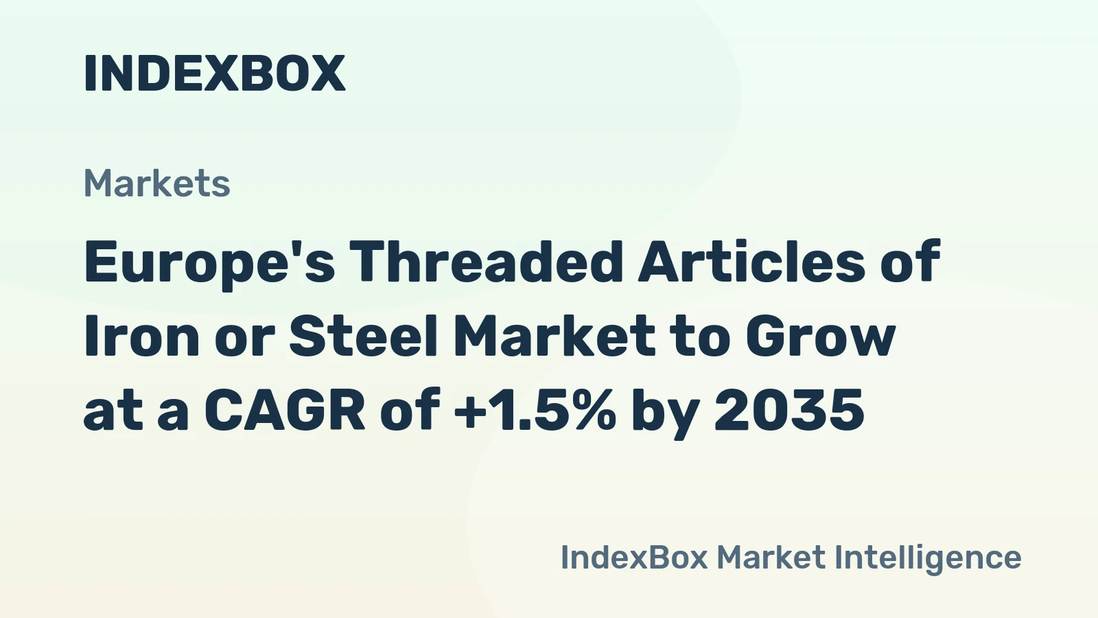 Europe's Threaded Articles of Iron or Steel Market to Grow at a CAGR of +1.5% by 2035