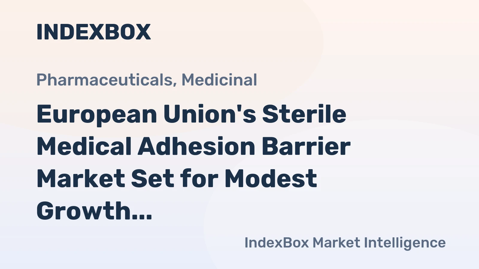 European Union's Sterile Medical Adhesion Barrier Market Set for Modest Growth With 13% CAGR Through 2035