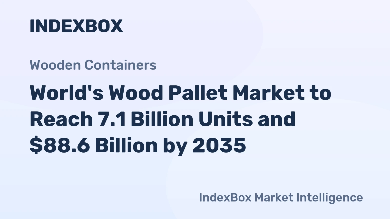 World's Wood Pallet Market to Reach 7.1 Billion Units and $88.6 Billion by 2035