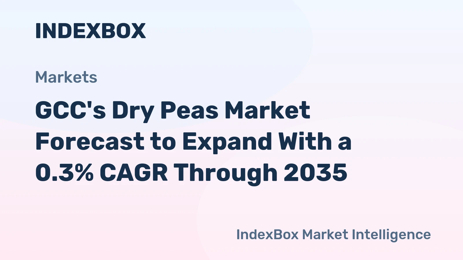 GCC's Dry Peas Market Forecast to Expand With a 0.3% CAGR Through 2035