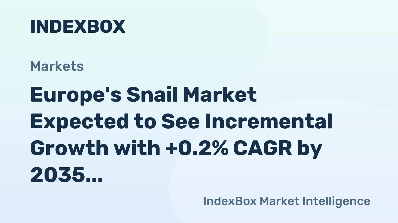 Europe's Snail Market Expected to See Incremental Growth with +0.2% CAGR by 2035
