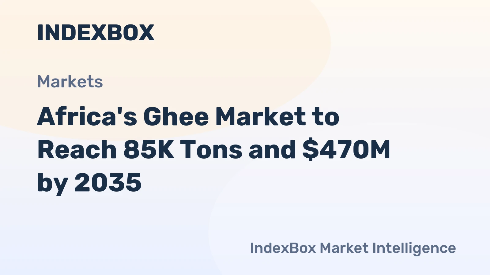 Africa's Ghee Market to Reach 85K Tons and $470M by 2035