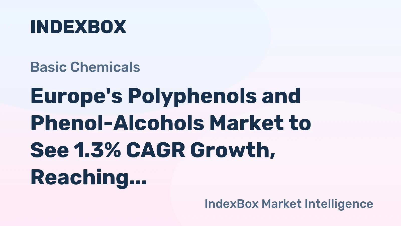 Europe's Polyphenols and Phenol-Alcohols Market to See 1.3% CAGR Growth, Reaching $557M by 2035