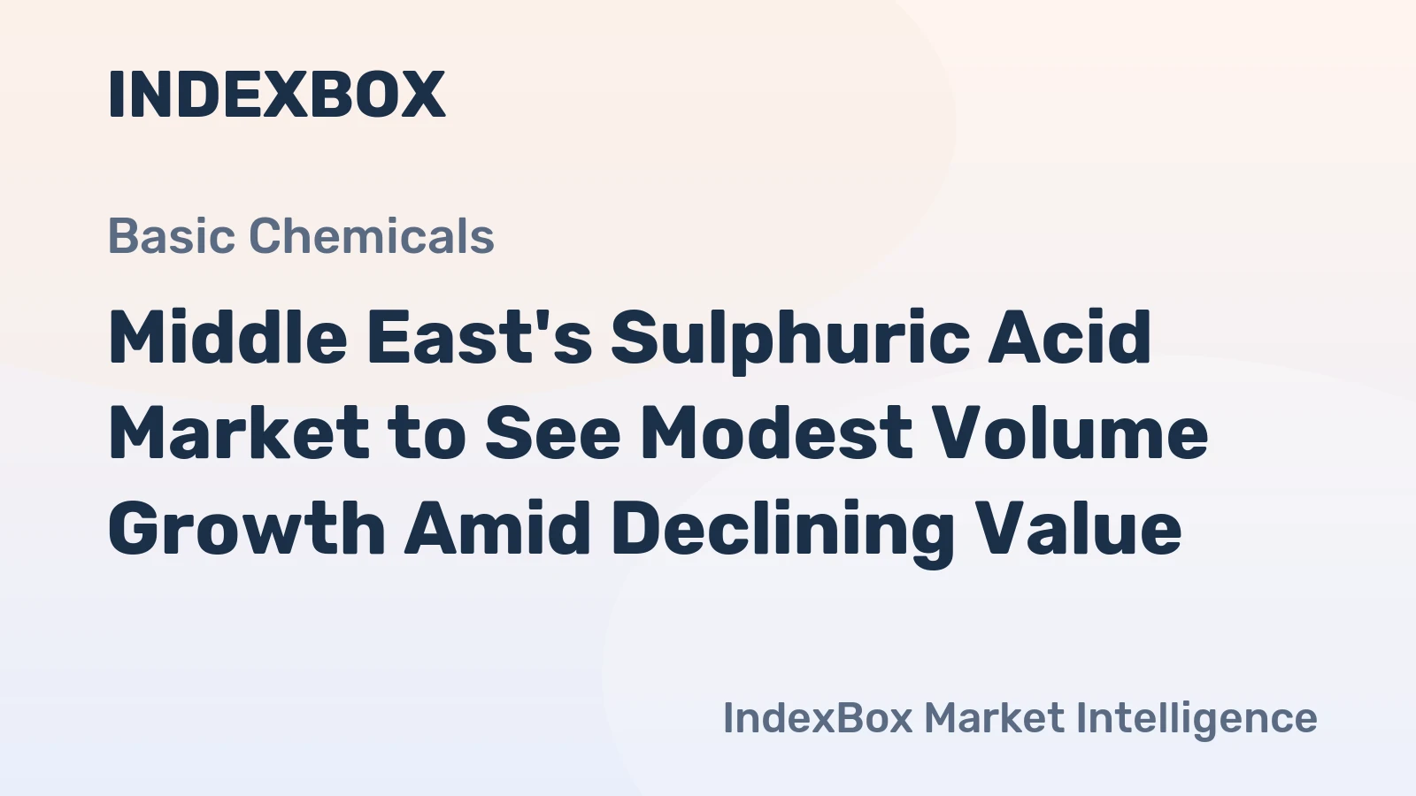 Middle East's Sulphuric Acid Market to See Modest Volume Growth Amid Declining Value