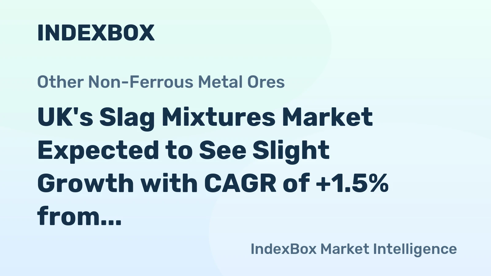 UK's Slag Mixtures Market Expected to See Slight Growth with CAGR of +1.5% from 2024-2035