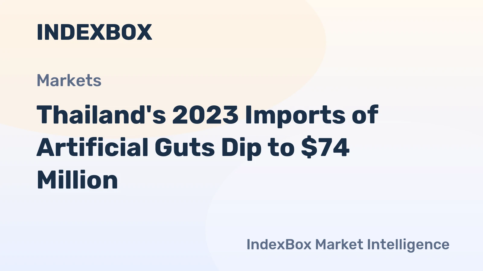 Thailand's 2023 Imports of Artificial Guts Dip to $74 Million