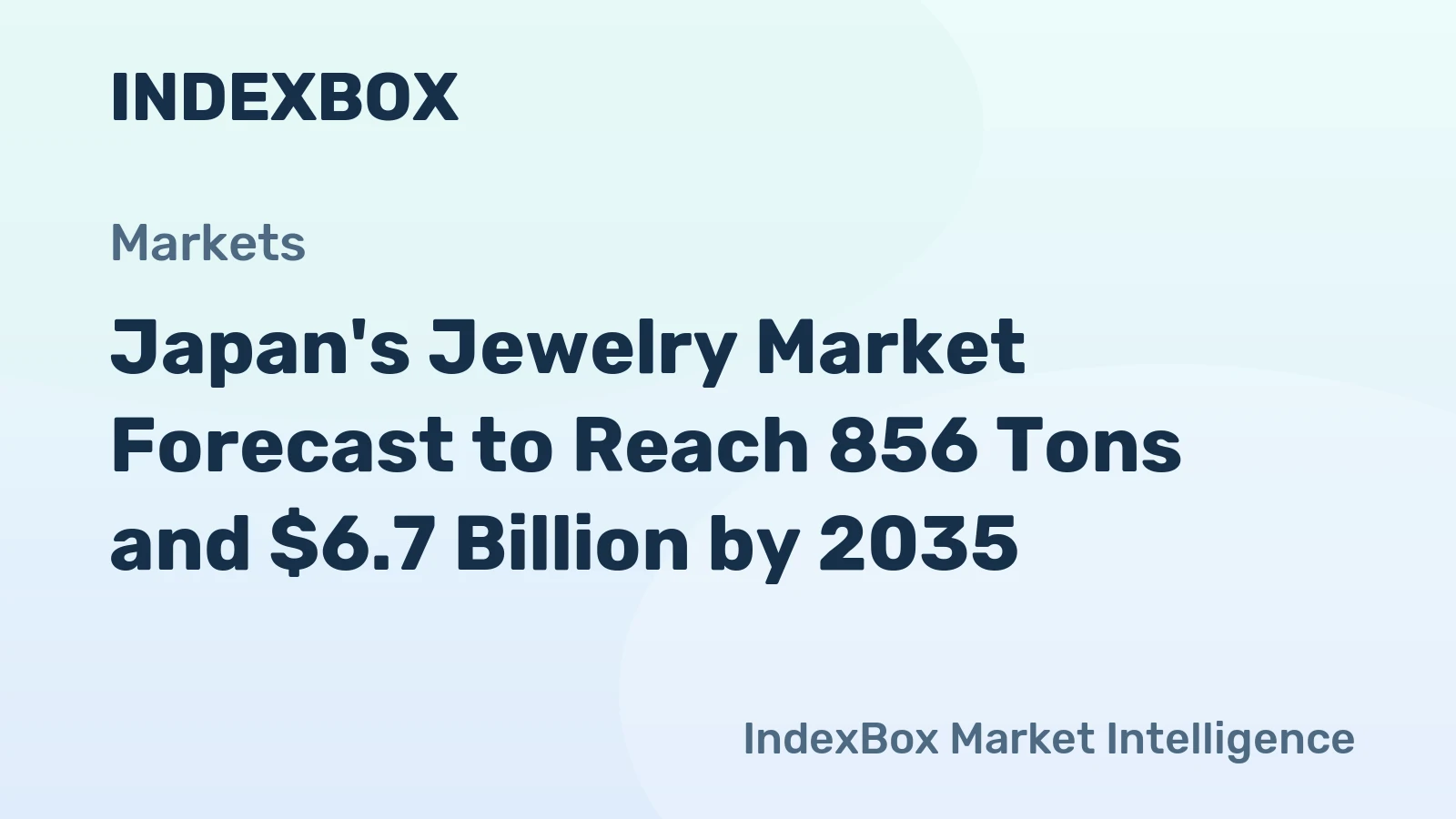 Japan's Jewelry Market Forecast to Reach 856 Tons and $6.7 Billion by 2035