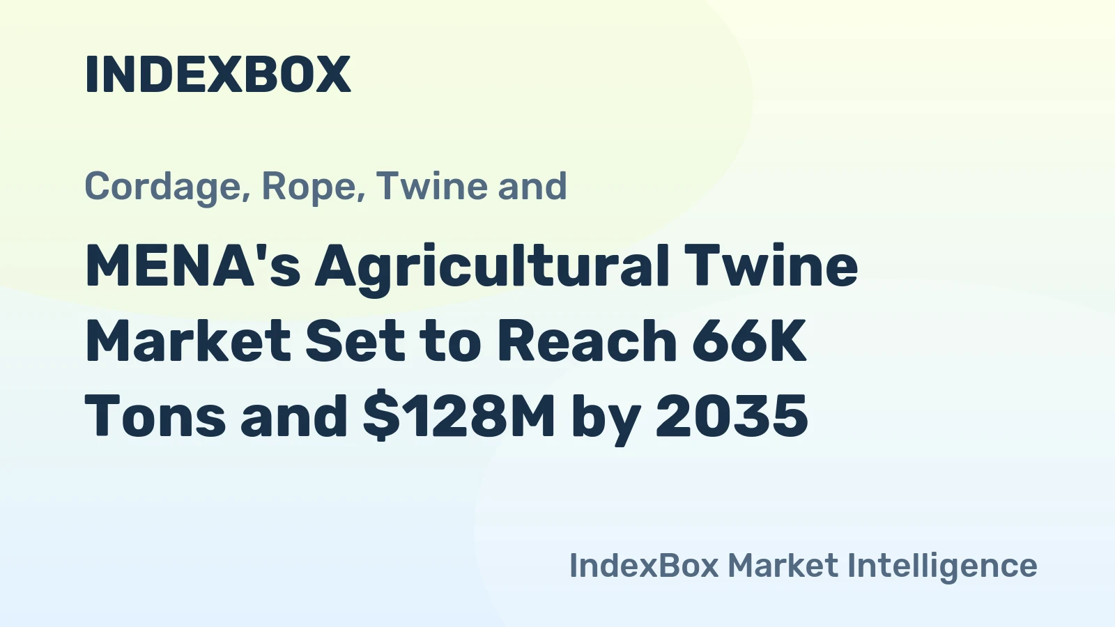 MENA's Agricultural Twine Market Set to Reach 66K Tons and $128M by 2035