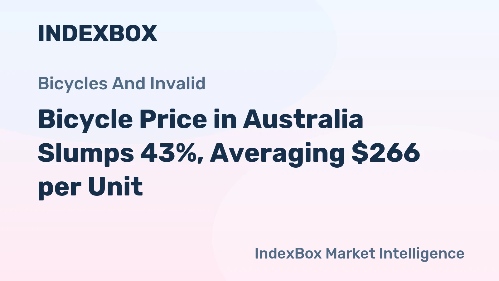 Bicycle Price in Australia Slumps 43%, Averaging $266 per Unit