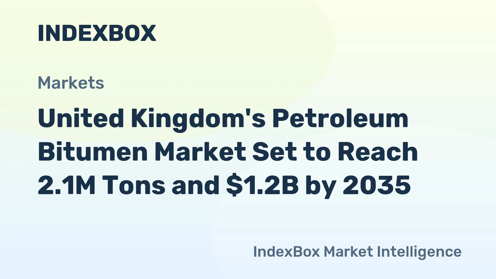 United Kingdom's Petroleum Bitumen Market Set to Reach 2.1M Tons and $1.2B by 2035