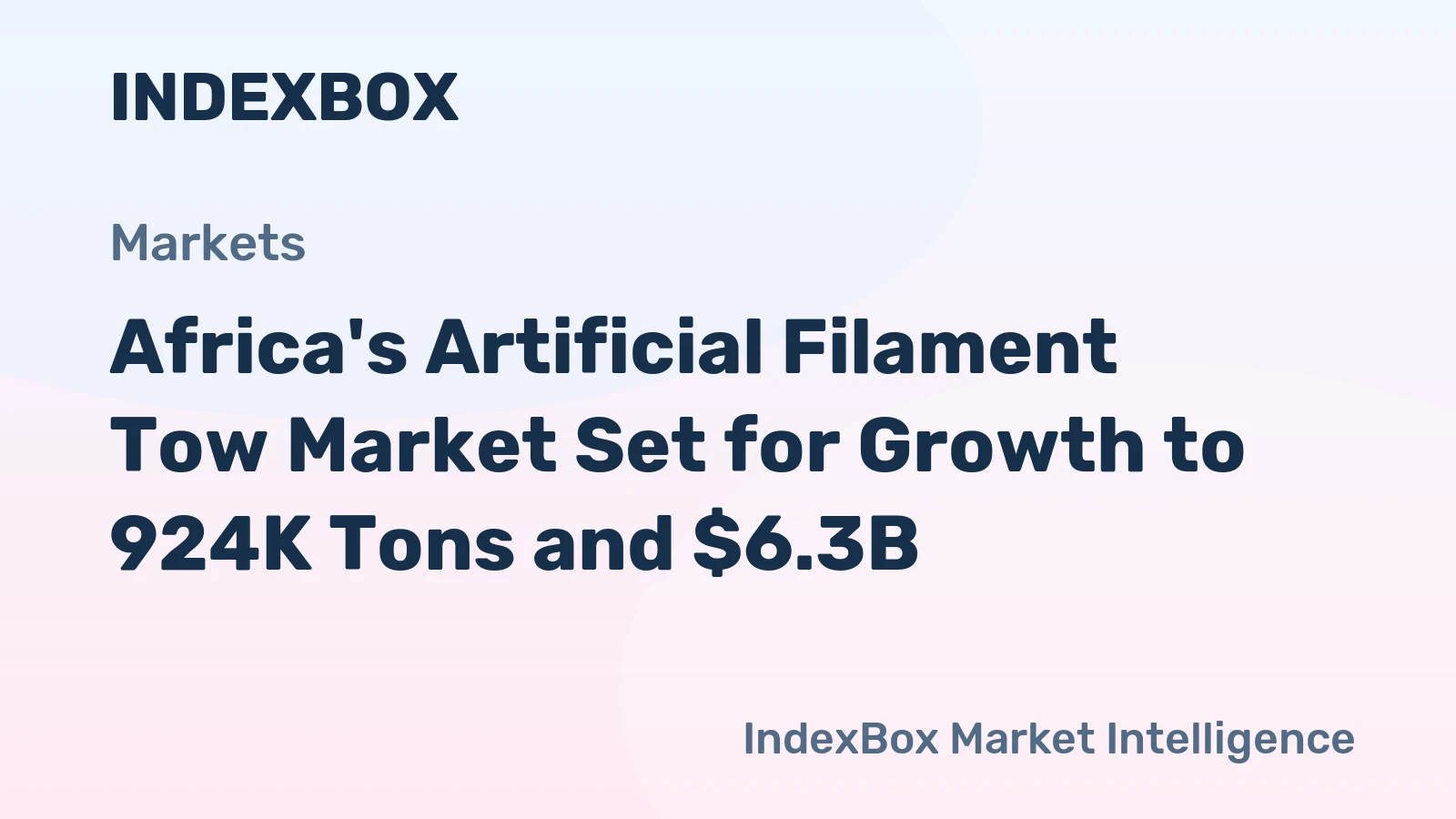 Africa's Artificial Filament Tow Market Set for Growth to 924K Tons and $6.3B