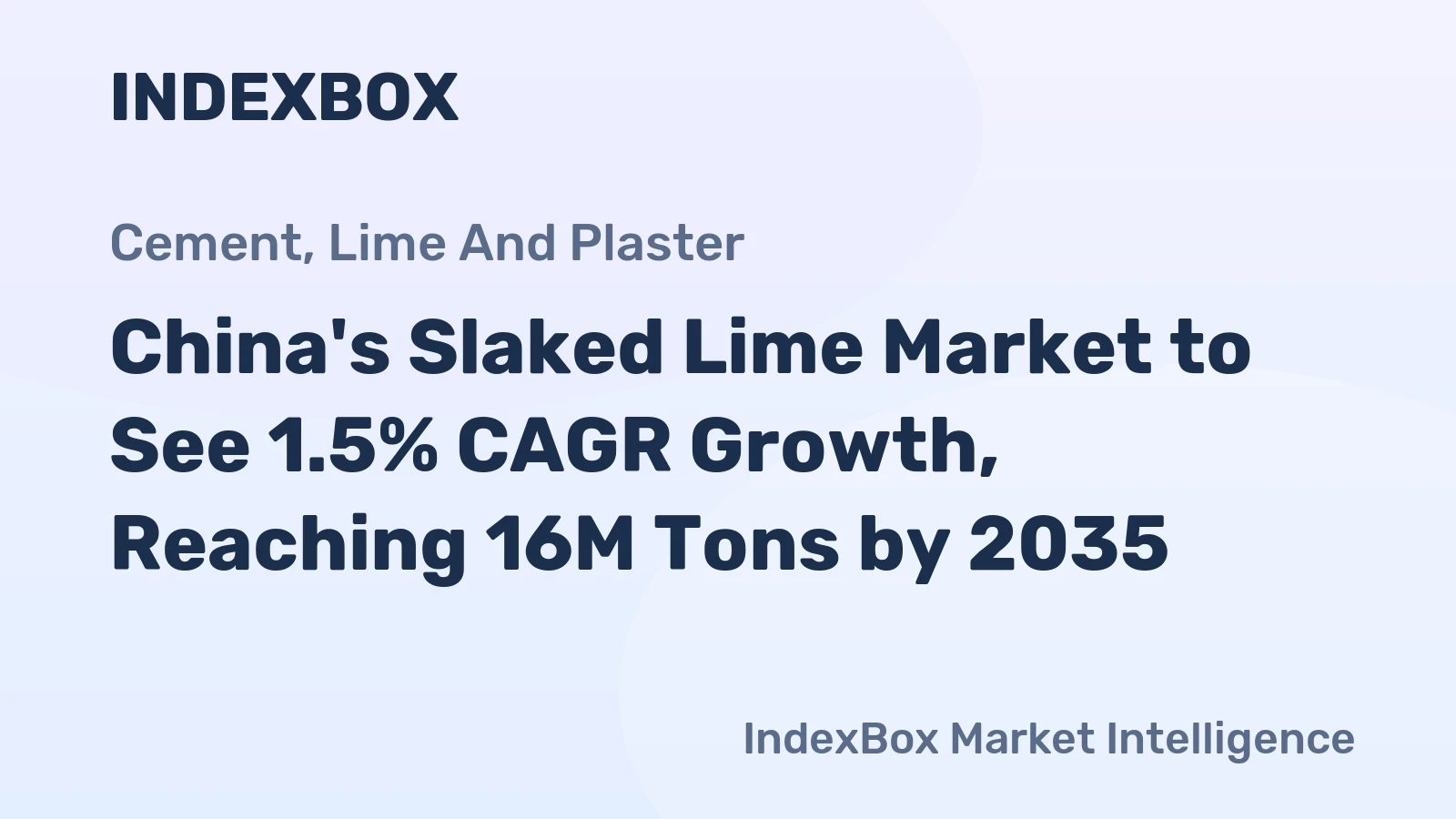 China's Slaked Lime Market to See 1.5% CAGR Growth, Reaching 16M Tons by 2035