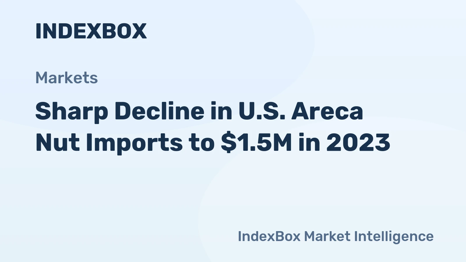 Sharp Decline in U.S. Areca Nut Imports to $1.5M in 2023