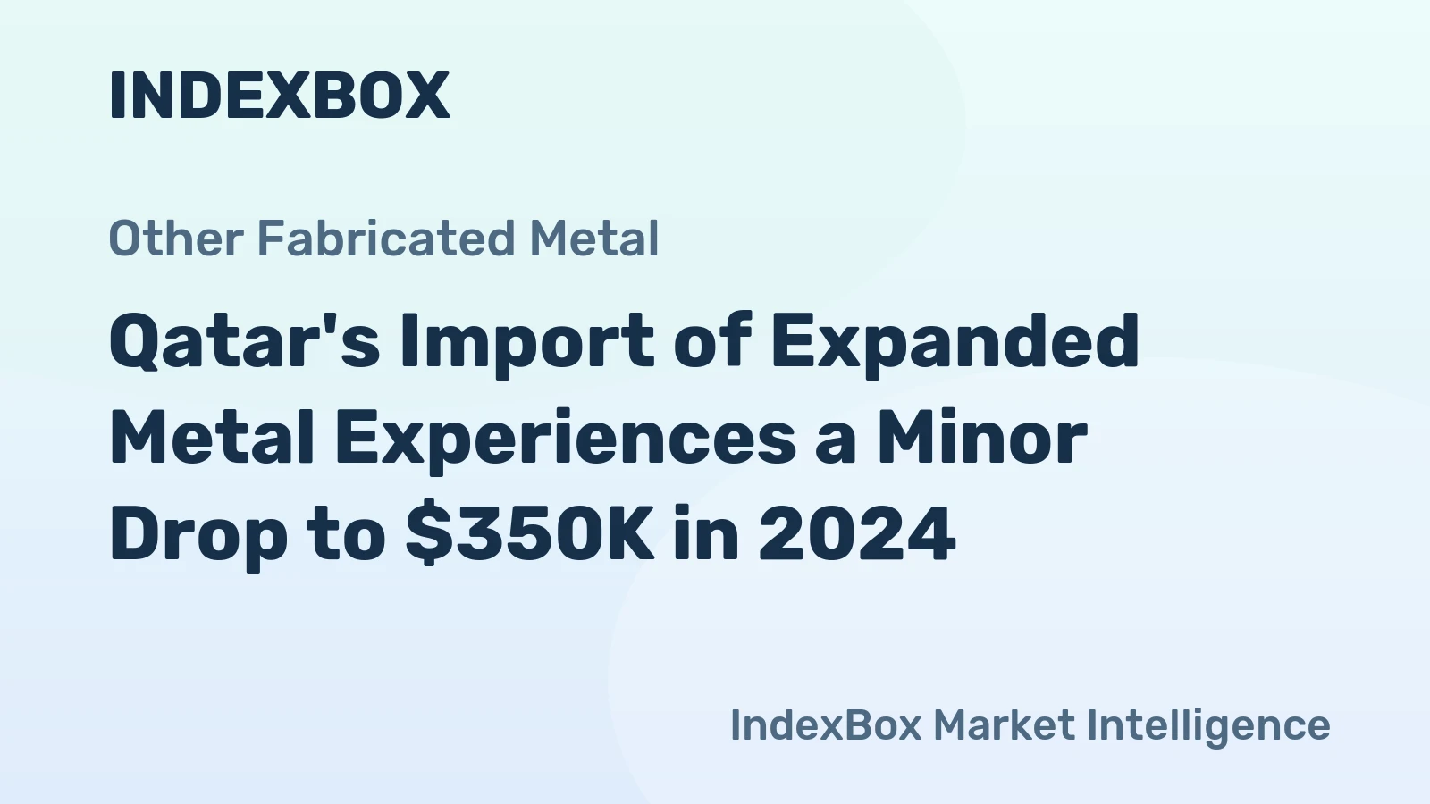 Qatar's Import of Expanded Metal Experiences a Minor Drop to $350K in 2024