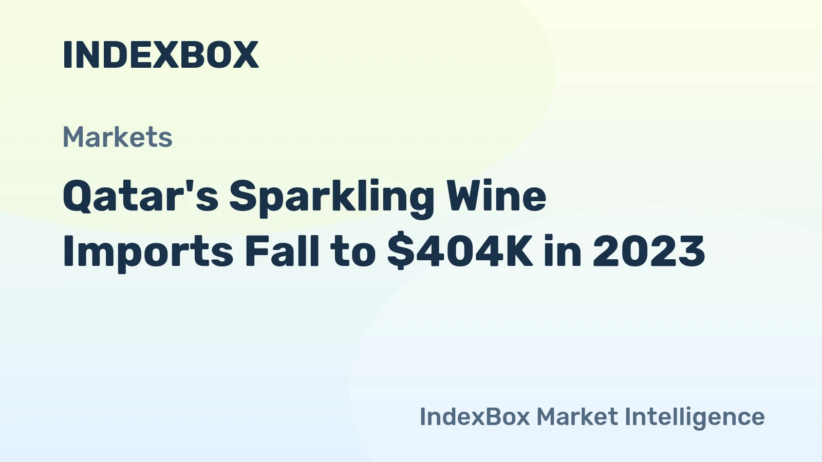 Qatar's Sparkling Wine Imports Fall to $404K in 2023