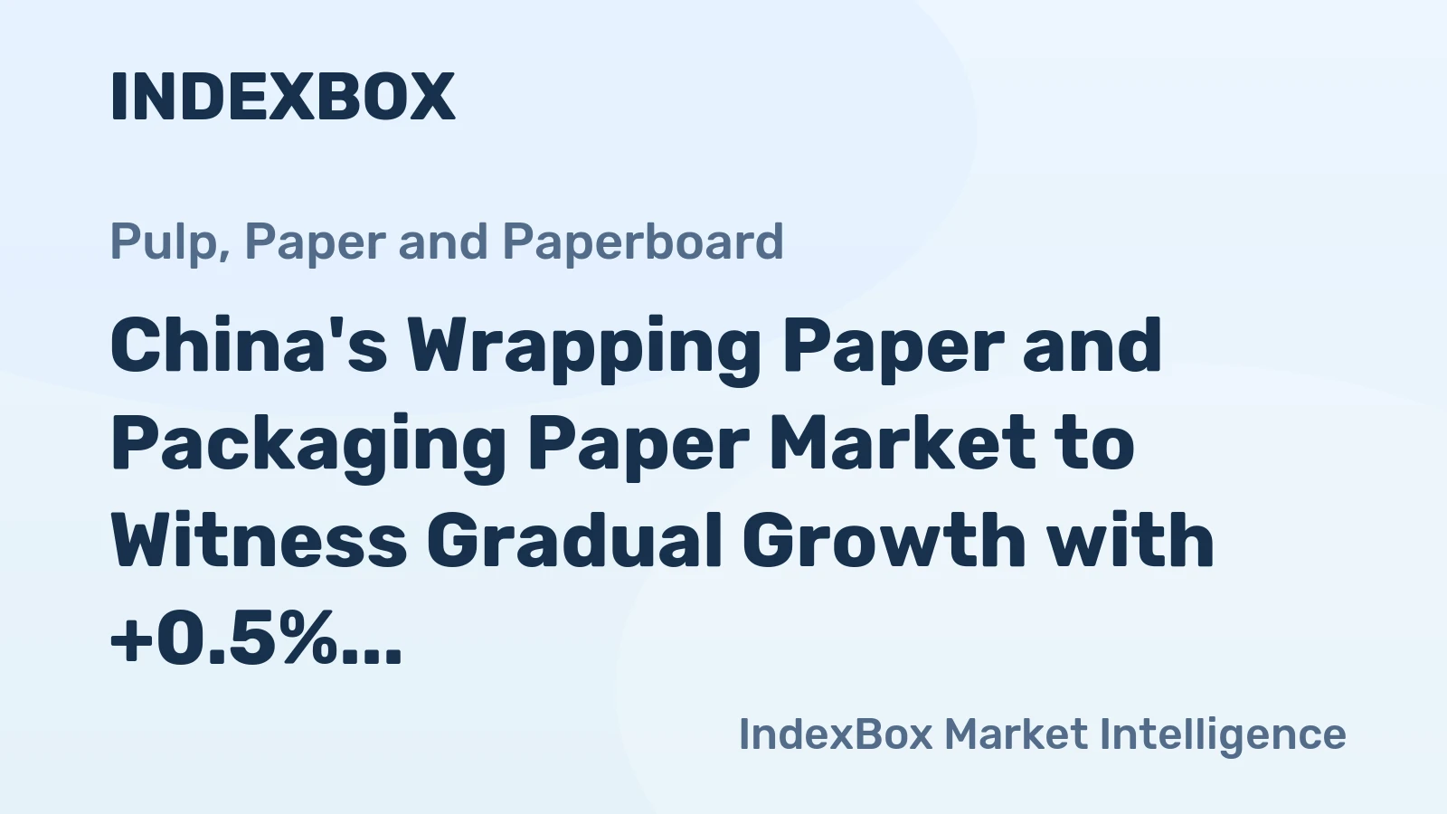 China's Wrapping Paper and Packaging Paper Market to Witness Gradual Growth with +0.5% CAGR by 2035