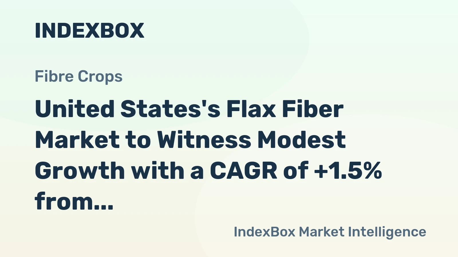 United States's Flax Fiber Market to Witness Modest Growth with a CAGR of +1.5% from 2024 to 2035