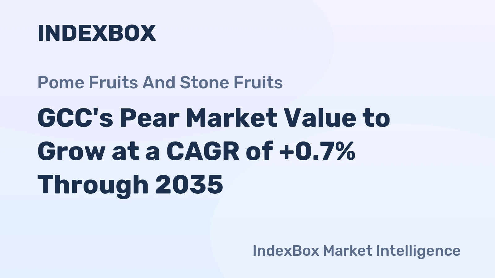 GCC's Pear Market Value to Grow at a CAGR of +0.7% Through 2035