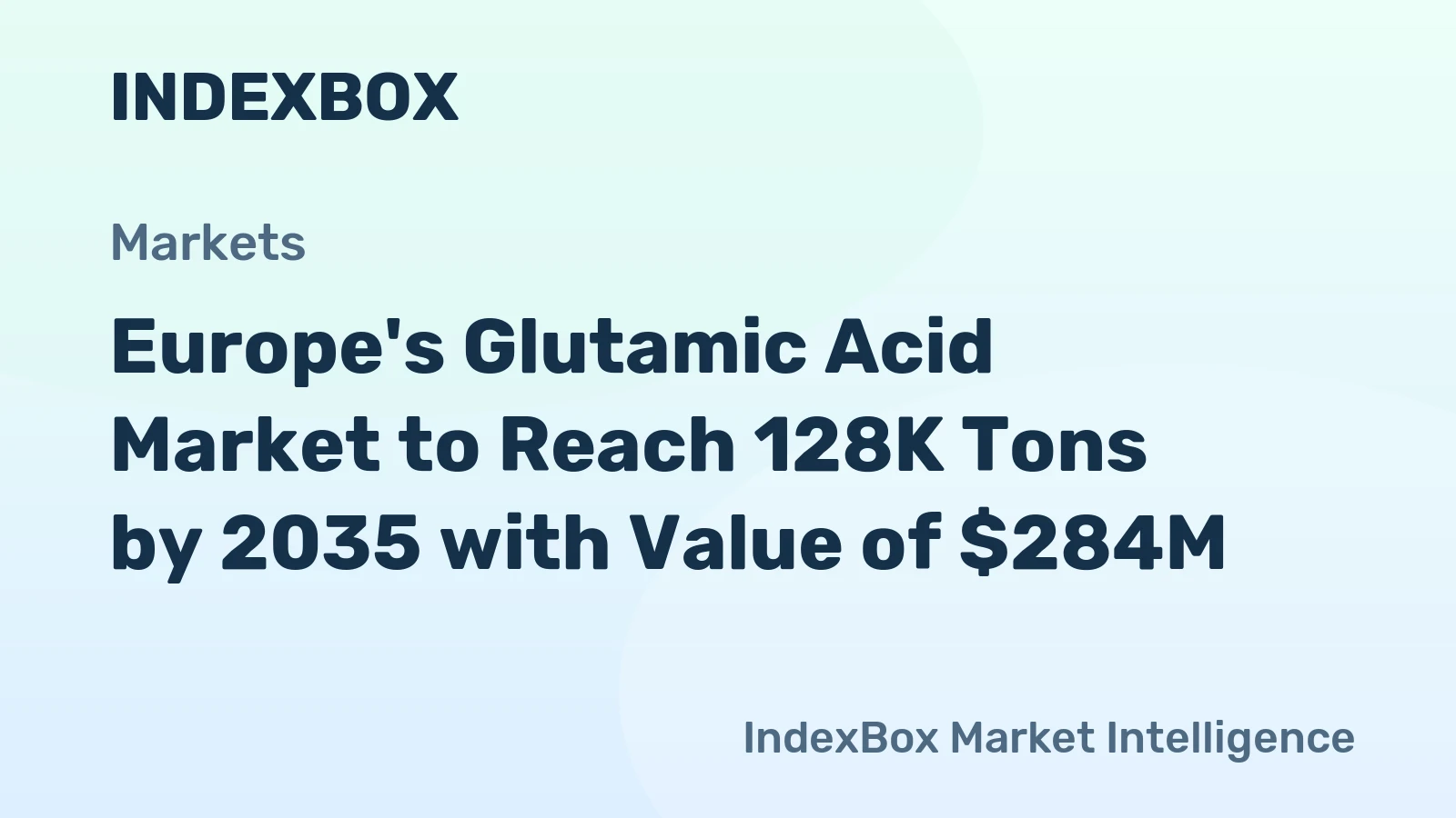 Europe's Glutamic Acid Market to Reach 128K Tons by 2035 with Value of $284M