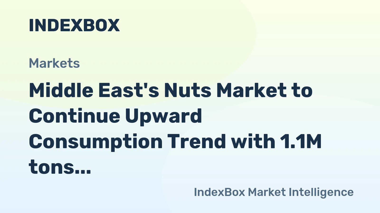 Middle East's Nuts Market to Continue Upward Consumption Trend with 1.1M tons Volume and $8.1B Value Forecast by 2035