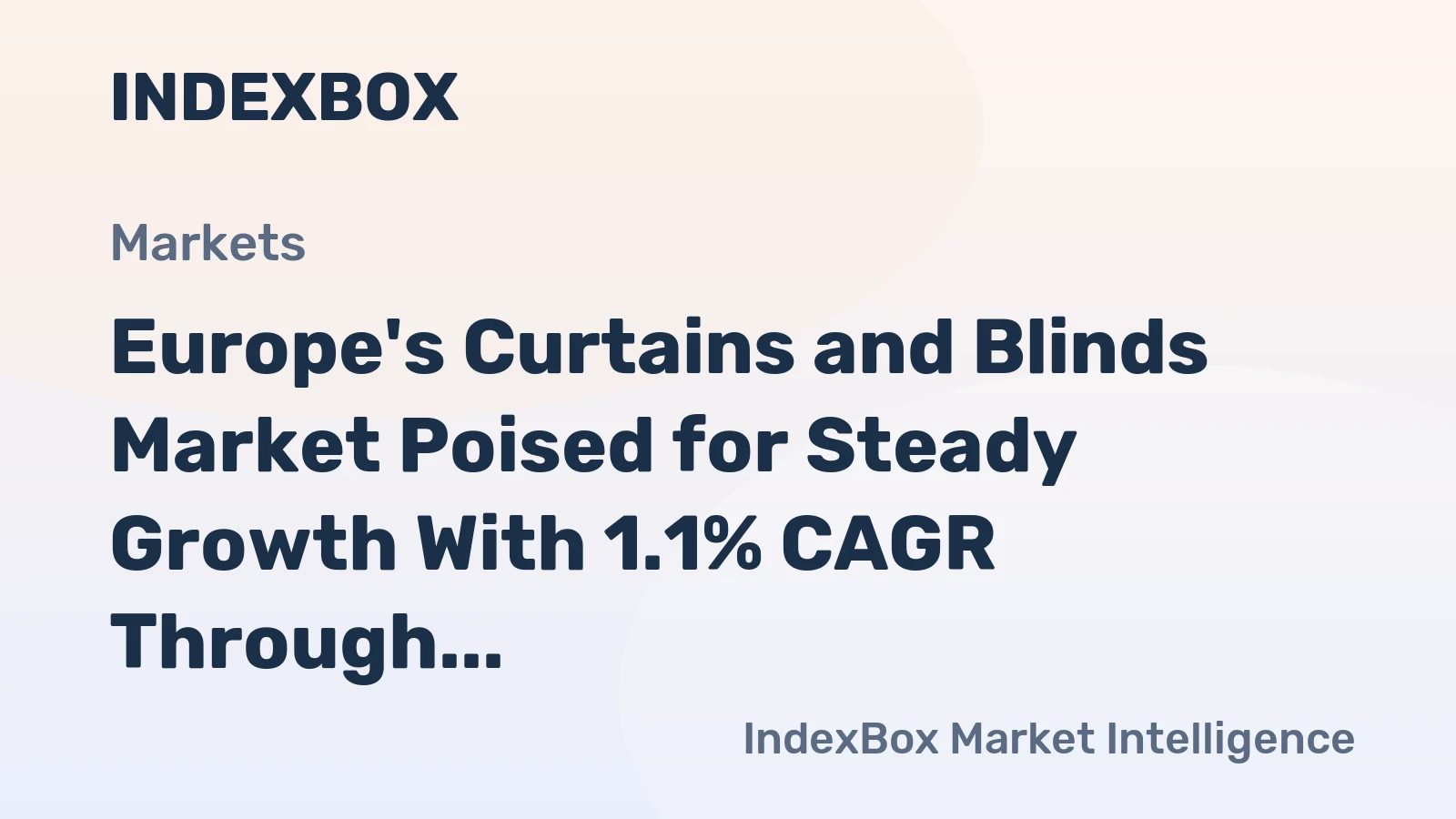 Europe's Curtains and Blinds Market Poised for Steady Growth With 1.1% CAGR Through 2035