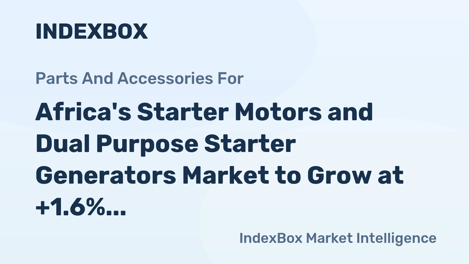 Africa's Starter Motors and Dual Purpose Starter Generators Market to Grow at +1.6% CAGR, Reaching 5.2M Units by 2035