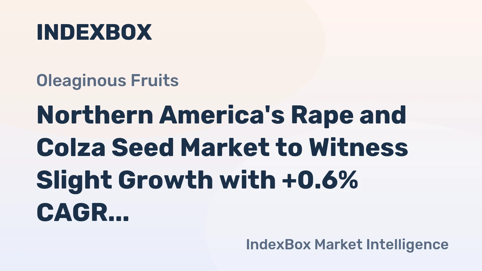 Northern America's Rape and Colza Seed Market to Witness Slight Growth with +0.6% CAGR Over Next Decade